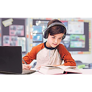 eKids Mandalorian The Child Headphones for Kids, Wired Headphones for School, Home or Travel, Tangle Free Stereo Headphones with Parental Volume Control, Connect via 3.5mm Jack