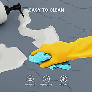 Under Sink Mat, 25" x 22" Silicone Kitchen Cabinet Tray, Waterproof & Flexible Under Sink Liner for Kitchen Bathroom and Laundry Room