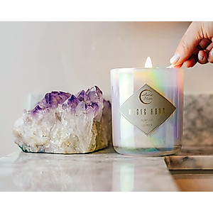 Auric Moon | Desert Sage + Lavender Scented Luxury Soy Coconut Candle for Women | Slow 70+ Hour Burn | Wood Crackling Wicks | Hand-Poured in California
