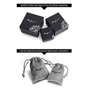 MEALGUET Jewelry Fashion Stainless Steel Signet Ring with Black Agate for Men, Size 10