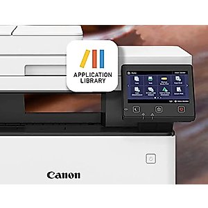 Canon imageCLASS D1620 All-in-One Wireless Monochrome Laser Printer, White - Print Scan Copy - 5" Touch Panel, 45 ppm, 600 x600 dpi, 8.5" x 14", Auto 2-Sided Printing, 50-Sheet ADF, Ethernet