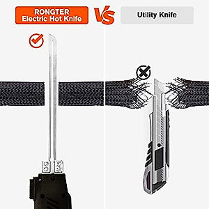 RONGTER Foam Hot Knife (200W) - Air Cooled Hot Knife Cutting Tool Electric Hot Knife - Foam Cutting Tool with Blades & Accessories Use Foam Cutter for Engraving and DIY Handmade