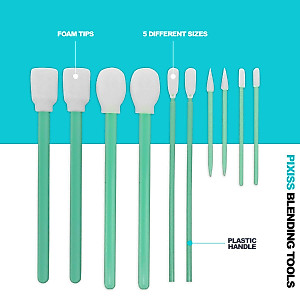 Black and White Alcohol Ink Set | Tim Holtz Ranger .5oz Snow Cap and Pitch Black Alcohol Ink with Pixiss Alcohol Ink Blending Tools