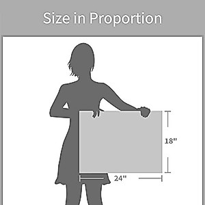 Beach Picture Coastal Wall Art: Blue Abstract Seascape Artwork Sandy Path Canvas Painting for Bedroom (24"W x 18"H,Multi-Sized)