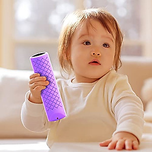 Firestick Remote Cover, Firestickremote TV Remote Universal Remote Case Skin Sleeve Glow in The Dark Purple