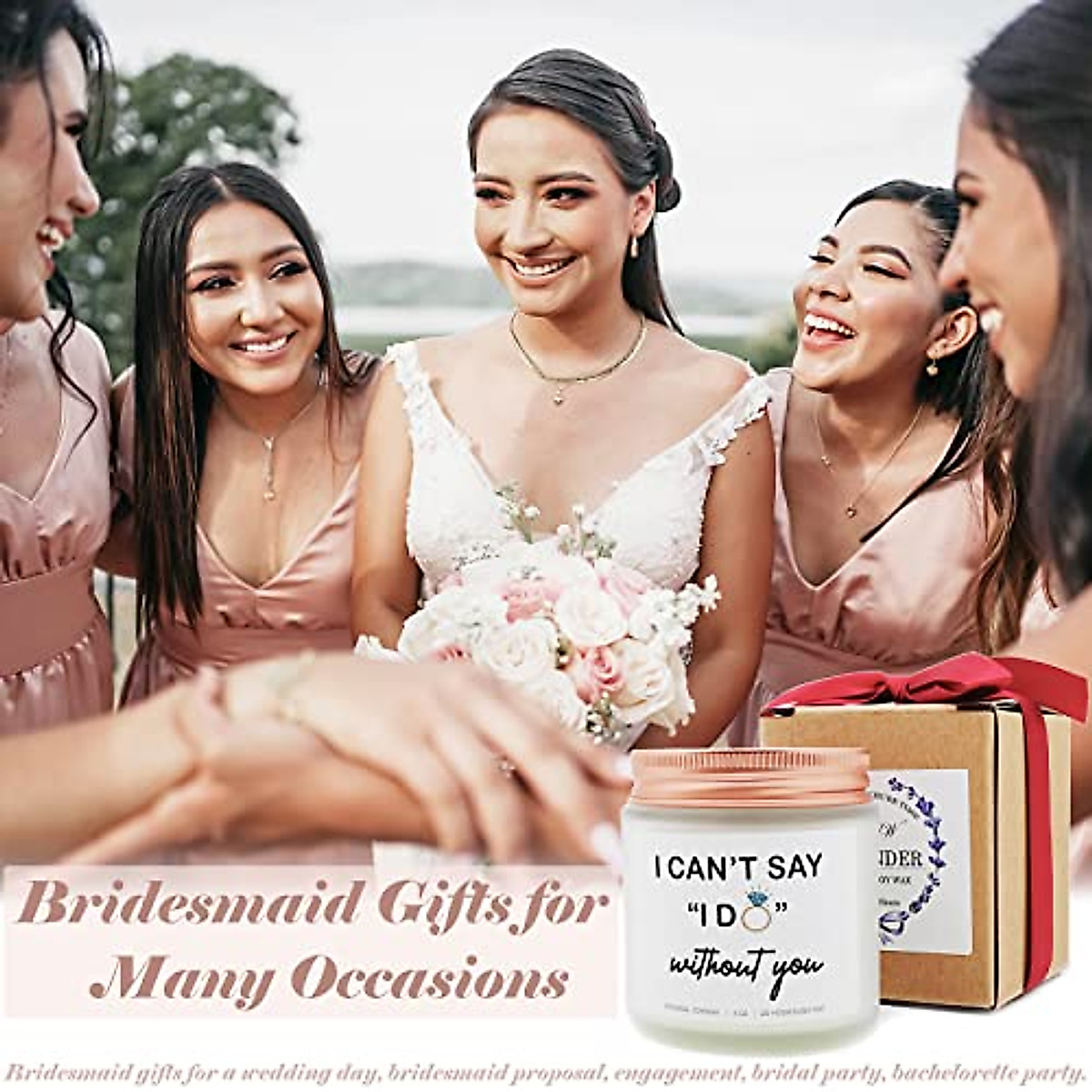 I Can't Say I Do Without You Lavender Scented Candles,Valentine's Day Gifts for Women,Funny Bridesmaid Gifts Wedding Day,Engagement Gift for Boyfriend,Wife (4 OZ)