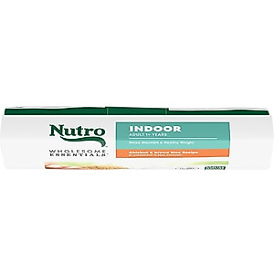 NUTRO WHOLESOME ESSENTIALS Adult Indoor Natural Dry Cat Food for Healthy Weight Farm-Raised Chicken & Brown Rice Recipe, 14 lb. Bag