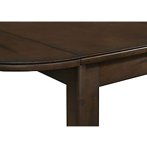 Liveasy Furniture 5-Piece Wood Extendable Dining Table Set with Drop Leaf Table and 4 Upholstered Chairs for Small Places (4 Seats)