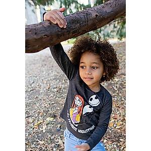 Disney Nightmare Before Christmas Sally Oogie Boogie Toddler Girls 2 Pack Long Sleeve T-Shirts Black/Grey 2T