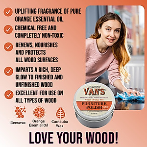 Daddy Van's All Natural Lavender & Sweet Orange Oil Beeswax Furniture Polish