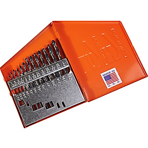 KnKut 13 Piece Jobber Length Drill Bit Set 1/16"-1/4" by 64ths