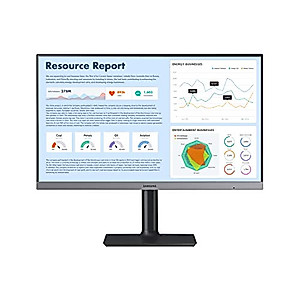 SAMSUNG FT650 Series 24-Inch FHD 1080p Computer Monitor, 75Hz, IPS Panel, HDMI, USB Hub, Height Adjustable Stand, 3 Yr WRNTY (LF24T650FYNXGO)