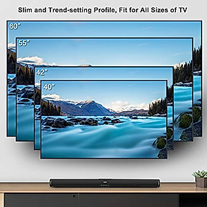 Saiyin Sound Bars for TV, Wired and Wireless Bluetooth 5.0 TV Stereo Speakers Soundbar 32’’ Home Theater Surround Sound System Optical/Coaxial/RCA Connection, Wall Mountable