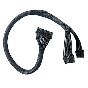 suyitai Replacement for Corsair RM1000 RM850 RM750 RM650 RM550 10pin and 14pin to 24pin ATX Power Cable 60cm
