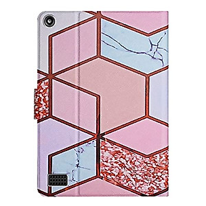 Tablet Case Slim Case Compatible with Kindle Fire HD 7 Case 2019/2017/2015, Premium PU Leather Folio Adjustable Stand Shockproof Cover Smart Magnetic Flip Fold Stand Case Protective Case Pad Case Cove