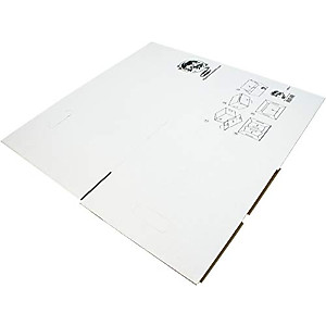 12" Vinyl Record Storage Box - Sturdy Cardboard with Removable Lid - Holds up to 90 Records or Laser Discs - 1 Box #12BC13