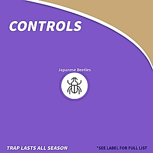 Bonide Beetle Bagger Japanese Beetle Trap Kit for Indoors and Outdoors, 2 Disposable Collection Bags Included