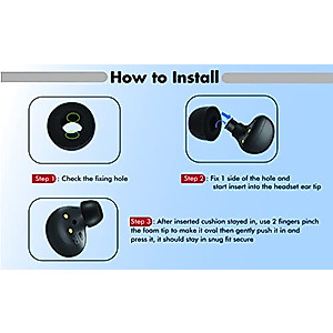 3X Pair Memory Foam Eartip Ear Bud Replacement for Samsung Galaxy Buds Pro Jabra 85t Headset Headphone Earpads Cushion, No Silicone Eartip Pain Anti-Slip, Fit in Charge Case (Size: Mixed L/M/S)