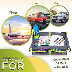 Ha&Da Foldable Kids and Adults Travel Tray Cover for Airplane Tray Table - Play Space and Snack Desk for Airplane Travel. Toddlers and Children, Unisex - Compact Light Portable