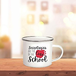 Humorous Gift Appreciation Gift For School Secretaries And Administrators - Show Your Gratitude With 11oz Ceramic Cup 12oz Enamel Silver Mug