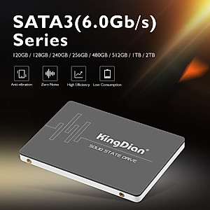 KingDian 120GB SSD 3D NAND SATA III 2.5" 7mm (0.28") Internal Solid State Drive