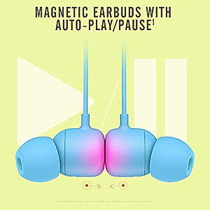 Beats Flex Wireless Portable Bluetooth Earbuds Built-in Microphone - Flame Blue (Renewed)