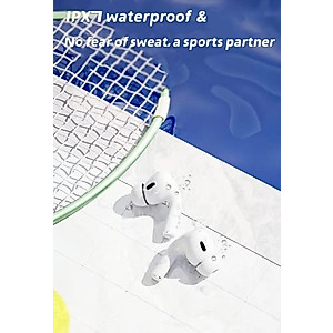 PIVADA Wireless Earbuds, Air Pro Bluetooth 5.3 Headphones 30H Playtime Charging Case, IPX7 Waterproof Earphones with Mic for Android iOS Cell Phone Computer Laptop Sports