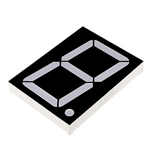 uxcell Common Anode 10 Pin 1 Bit 7 Segment Display 3.39 x 2.56 x 0.47 Inch 3" Red LED Display Digital Tube