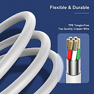 3Pack [Apple MFi Certified] Apple iPhone Charger 6ft, iPhone Chargers iPhone Lightning to USB Cable 6 Foot, Fast Charging Cord for Apple iPhone 12/11/11Pro/11Max/ X/XS/XR/XS Max/8/7, ipad