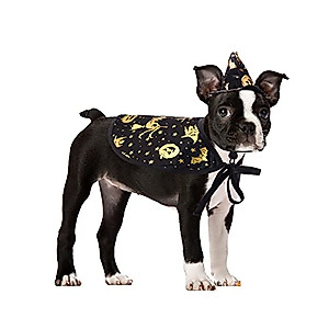 Mogoko Halloween Witch Dog Costumes, Pet Halloween Cosplay Hoodies, Adorable Cat Costume,Animal Fleece Cloak Warm Outfits Clothes for Puppy Small Dogs Cats