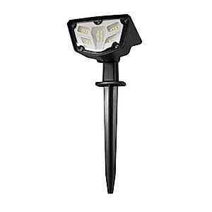 Luma Solar Outdoor Lights 2 Pack | Weatherproof Landscape Lighting with 22 LED Outdoor Lights for Patio, Yard | Garden & Wall Mount | 3 Modes Cool, Warm, Both + Rechargeable All-Night Battery