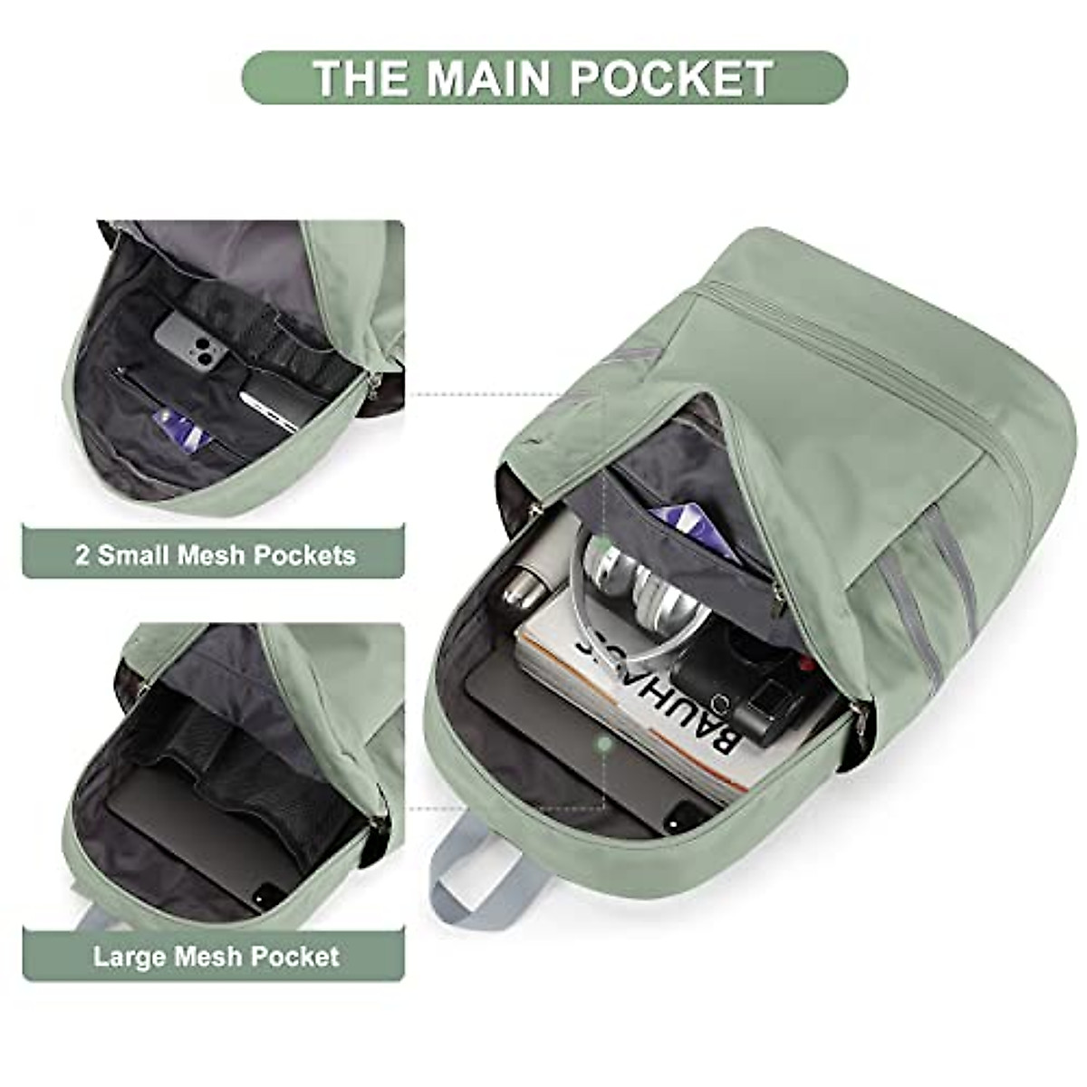 coofay Gym Backpack For Women Waterproof Backpack With Shoe Compartment Lightweight Travel Backpack Sports Backpack Large Gym Bag