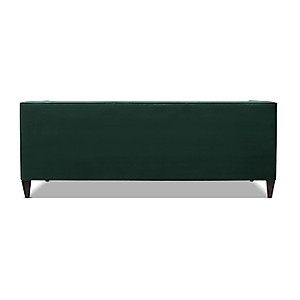 Jennifer Taylor Home Jack 84" Modern Tuxedo Tufted Sofa, Hunter Green Performance Velvet