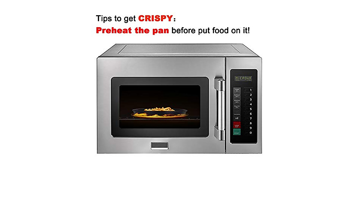MACONEE 12-Inch Microwave Crispy Pan for Fast, Crispy Meals