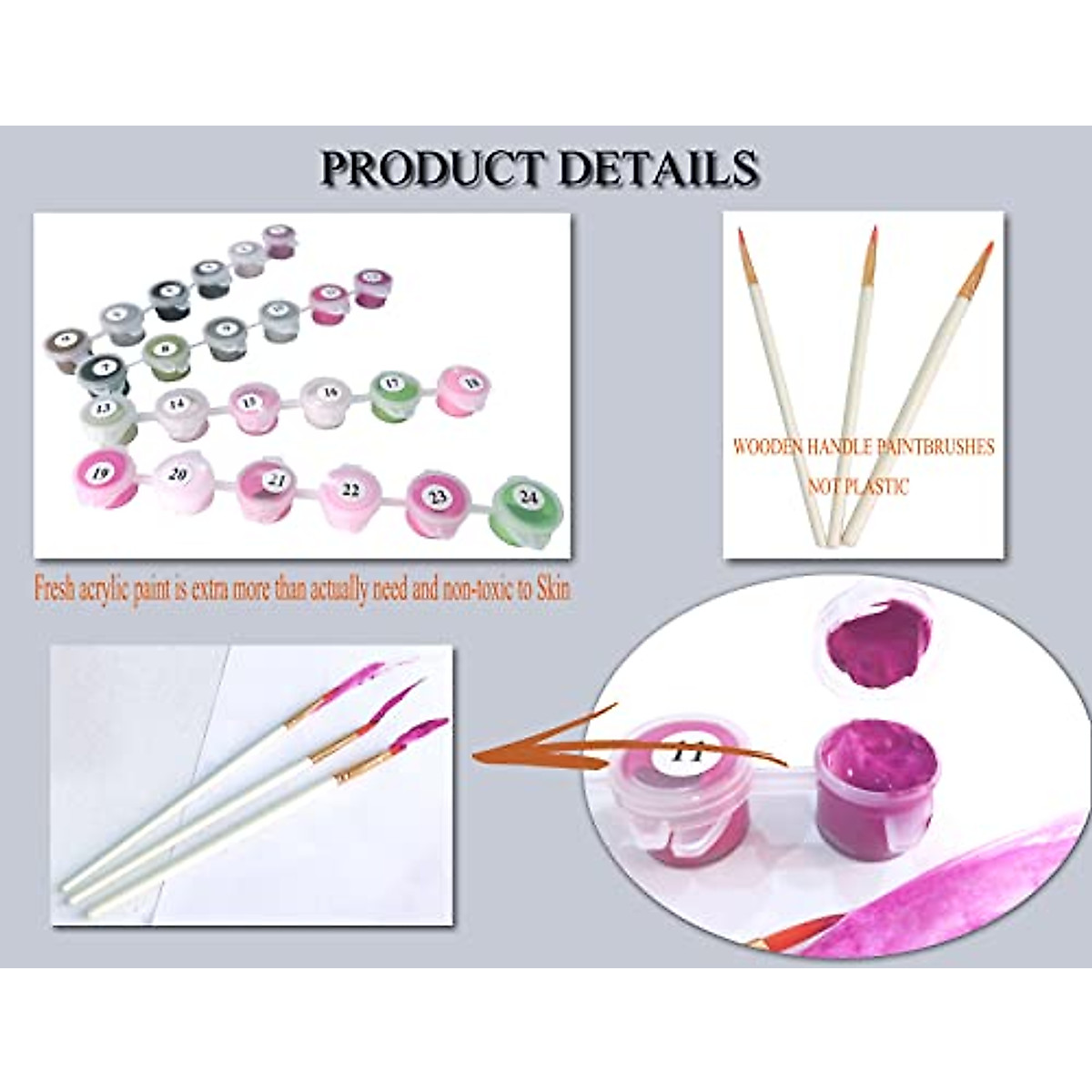 Art Knitting Paint by Number for Adults Beginner Students Kids, Ideal Gift Choice for Birthday,Anniversary or Any Festival, DIY Acrylic for Room Decor Canvas Roll -16x16 (Skull and Roses)