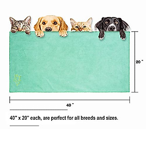 Microfiber Dog Towel, 3 Pack Large Pet Bath Towels 40″ x 20″, Quick Fast Drying Super Absorbent Lightweight Cat and Puppy Shower Essentials