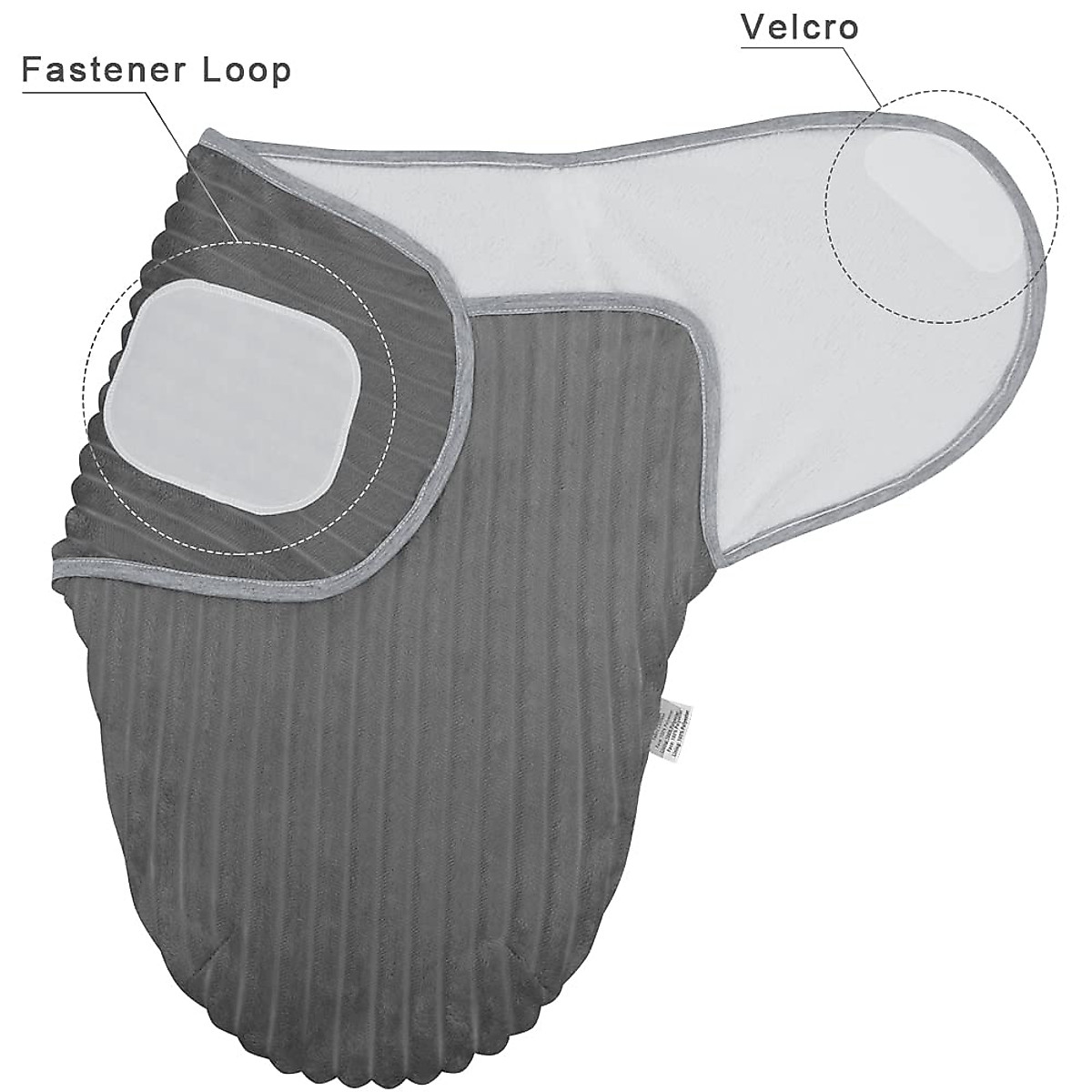 BlueSnail Newborn Baby Swaddle, Easy Wrap Receiving Blanket, Newborn Essentials Must Have (S,0-3 Months, Gray)