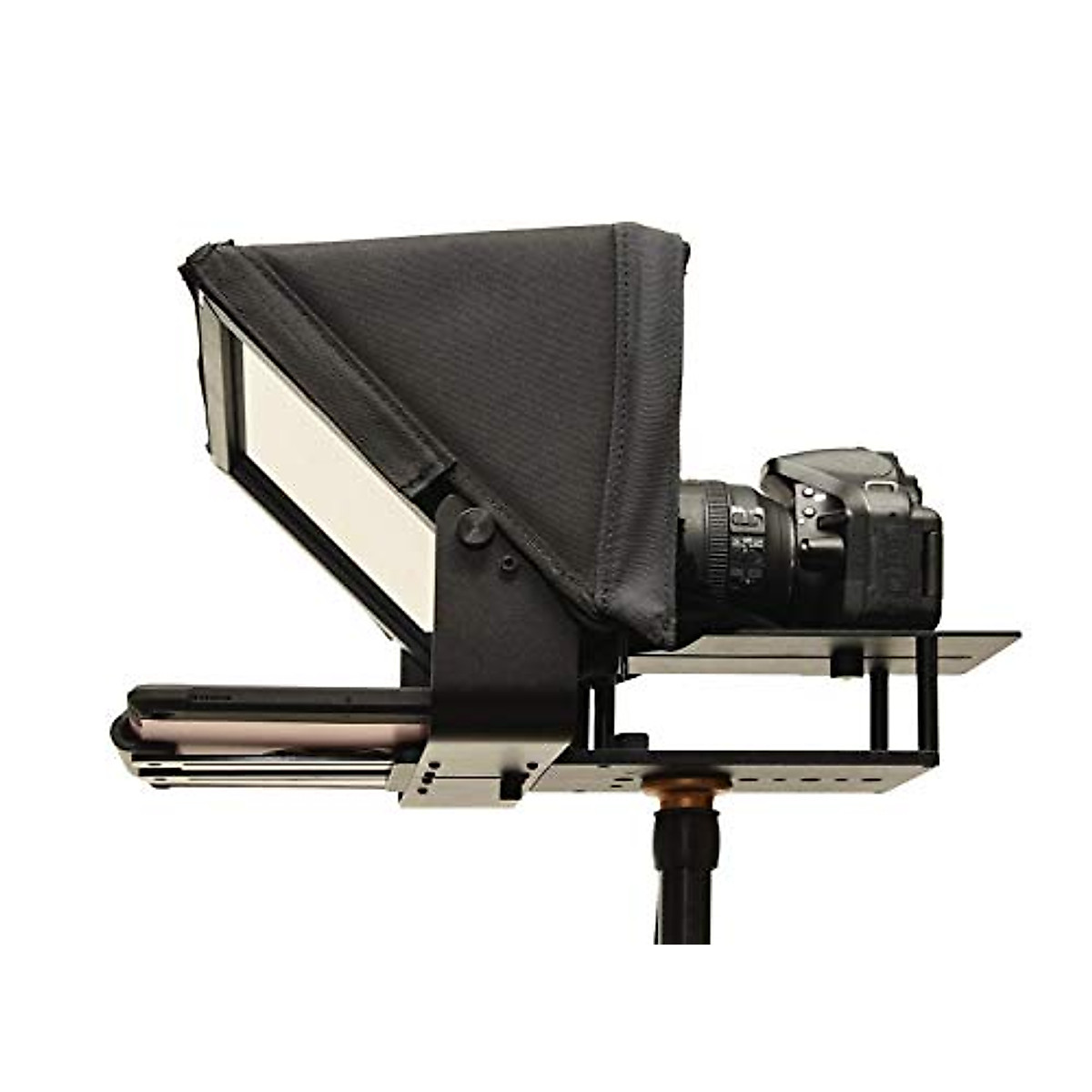 Glide Gear TMP100 Adjustable iPad/ Tablet/ Smartphone Teleprompter Beam Splitter 70/30 Glass w/ Carry Case No Plastic All Metal / No Assembly Required