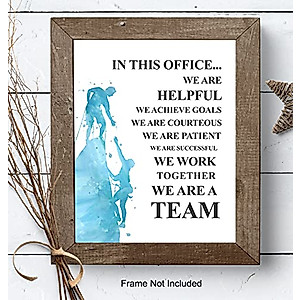 Motivational Office Decor, Inspirational Quote – 8x10 Teamwork Poster for HR, Team Leader, Manager, Boss, Entrepreneur - Leadership Wall Art Decoration – Unframed Picture