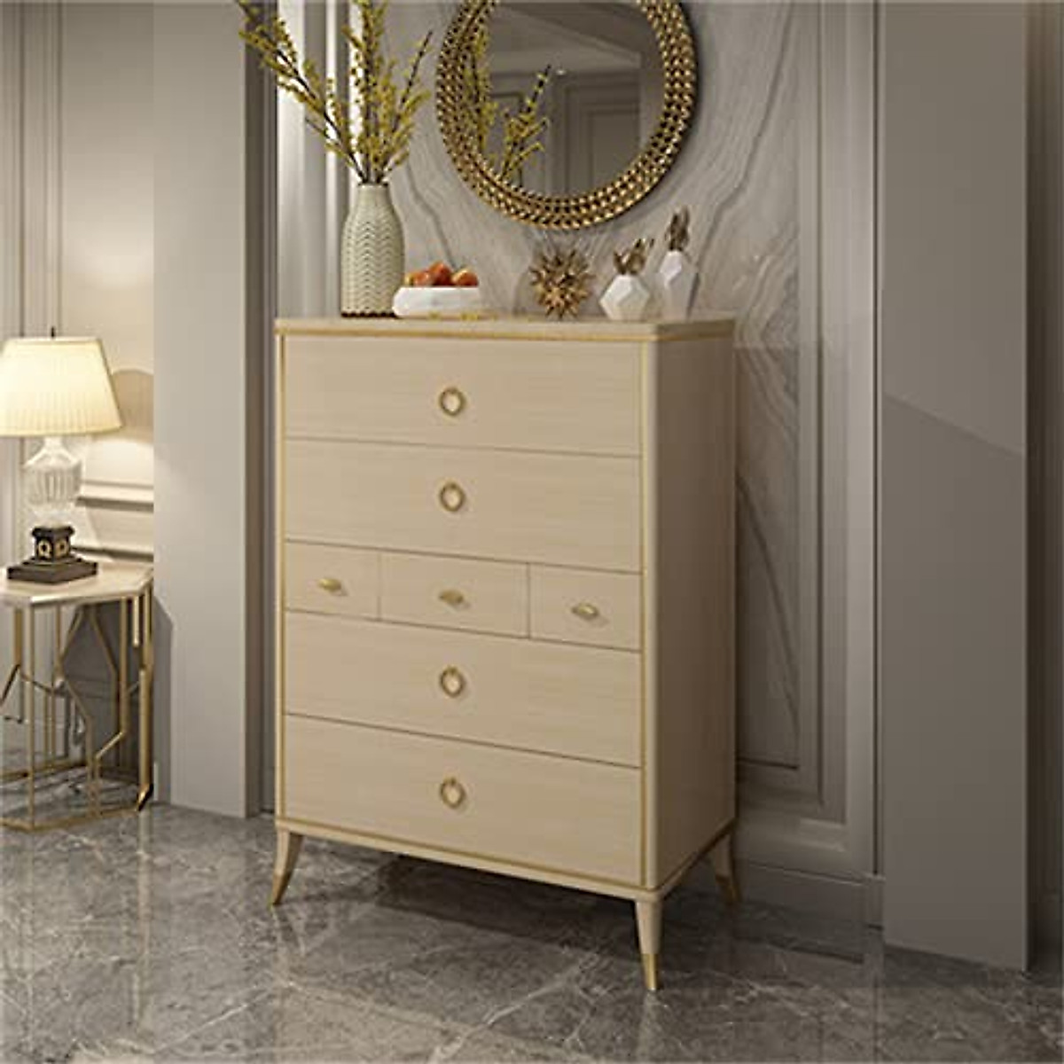 BYRCAL Chest of Drawers Drawer Cabinet Modern Simple Solid Wood Drawer Cabinet Bedroom Drawer Cabinet Storage Storage Cabinet for Home