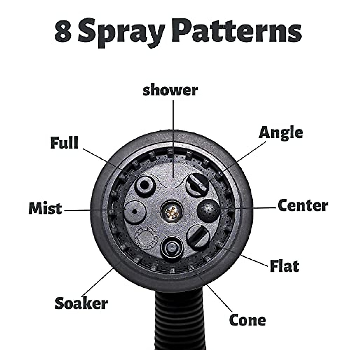 FUNJEE Heavy-Duty EVA Coil Hose Recoil Garden Water Hose with 8-Pattern Spray Nozzle, 3/4" GHT Brass Fittings, Corrosion Resistant, Retractable Garden Hose, Boat Hose (25FT, Green)