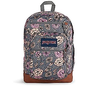 JanSport Cool Student Backpack - School, Travel, or Work Bookbag with 15-Inch Laptop Pack, Boho Floral Graphite Grey