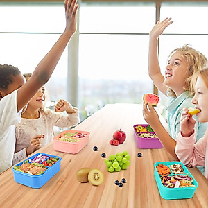 Caperci Classic Bento Lunch Box for Adult & Older Kids - Leakpoof 47 oz 3-Compartment Lunch Containers for Adults and Teens, Built-in Utensil Set, Ideal for On-the-Go, Purple