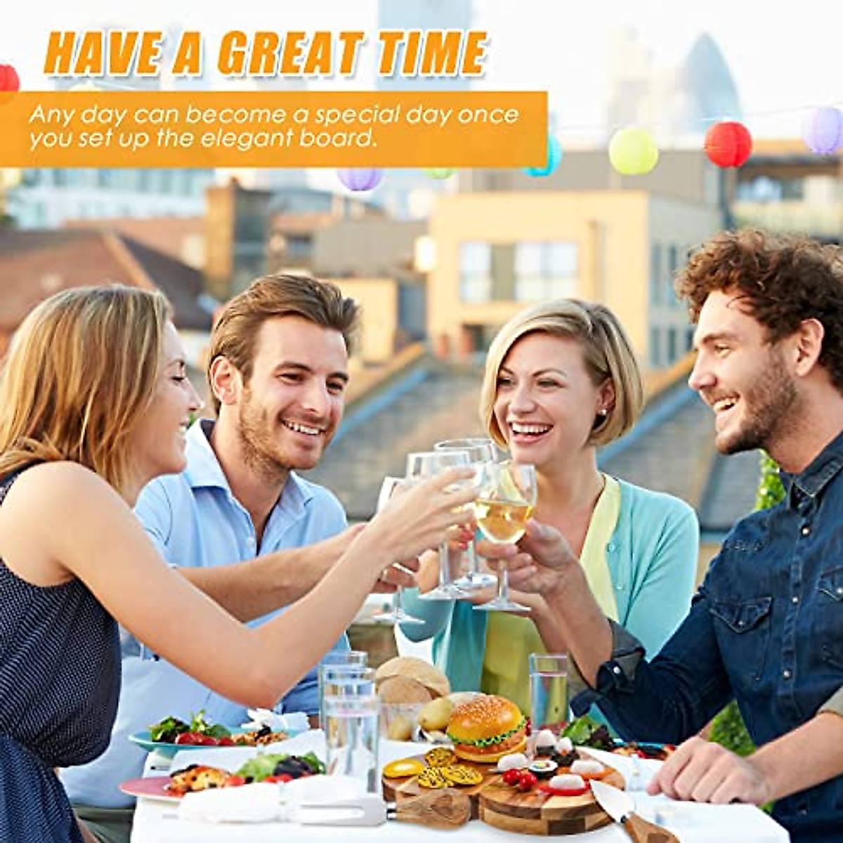 Charcuterie Boards Heart Shaped Cheese Board and Knife Set, Mothers Day Acacia Wood Cheese Platter Small Cheese Servers Home Wedding Gifts