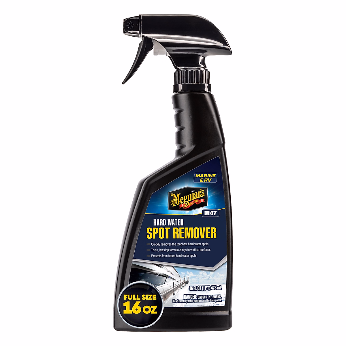 Meguiar's M4716 Marine/RV Hard Water Spot Remover - 16 Oz Spray Bottle