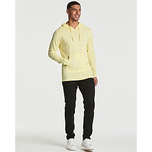 3 Pack: Men’s Cotton Lightweight Hoodie Long Sleeve Hooded T Shirt Sweatshirt French Terry Casual Performance Active Athletic Workout Gym Quick Dry Fit Jersey Pullover UPF 50 Outdoor- Set 12, XXL