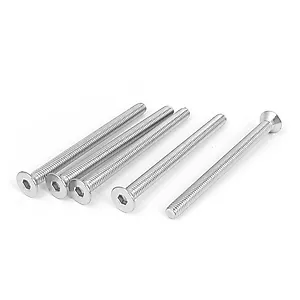 uxcell a15101300ux0189 M6 x 80mm Metric Hex Socket Countersunk Flat Head Screw Bolts 5PCS