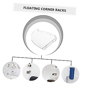 IMIKEYA 2pcs Speaker Stand Wall Mount Corner Shelf Wall Mount Speakers Wall Mounted Shelves for Storage Wall Mounted Corner Acrylic Hanging Rack Bathroom Wall Corner Shelf Wall Mount Ledge