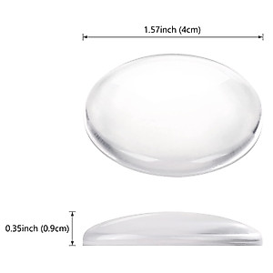 6 PCS Door Stopper Wall Protector Clear, Soft Rubber Door Knob Wall Shield, Reusable Door Handle Bumper Self Adhesive(Round)