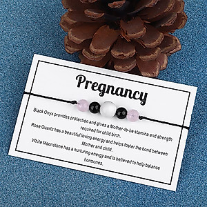 nylry Crystal Healing Stones Bracelets Healing Spiritual Crystal Bracelets for Women Men Amethyst Anxiety Bracelets Empath Protection Bracelet Natural Gemstones Bracelets Jewelry Gifts Pregnancy